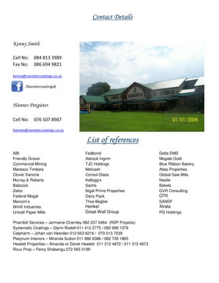 COMPANY PROFILE NANOTEC COATINGS (1) | PDF