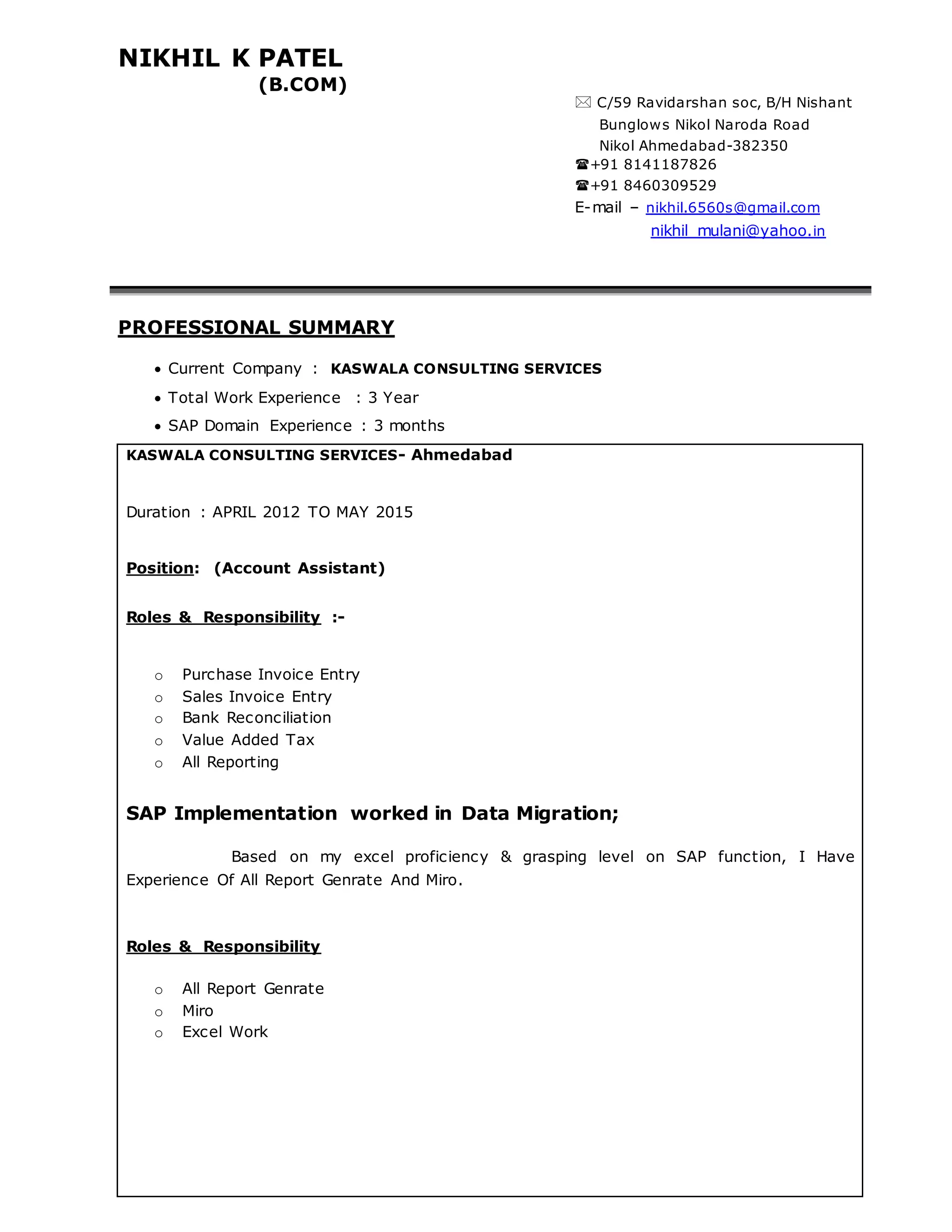 NIKHIL K PATEL...... | DOCX