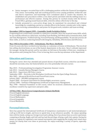 CV Steve Lowe | DOCX