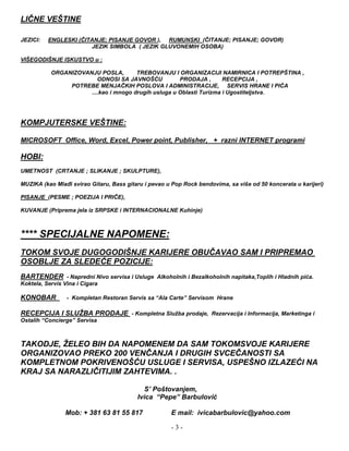 CV Ivica Barbulovic SRB | PDF