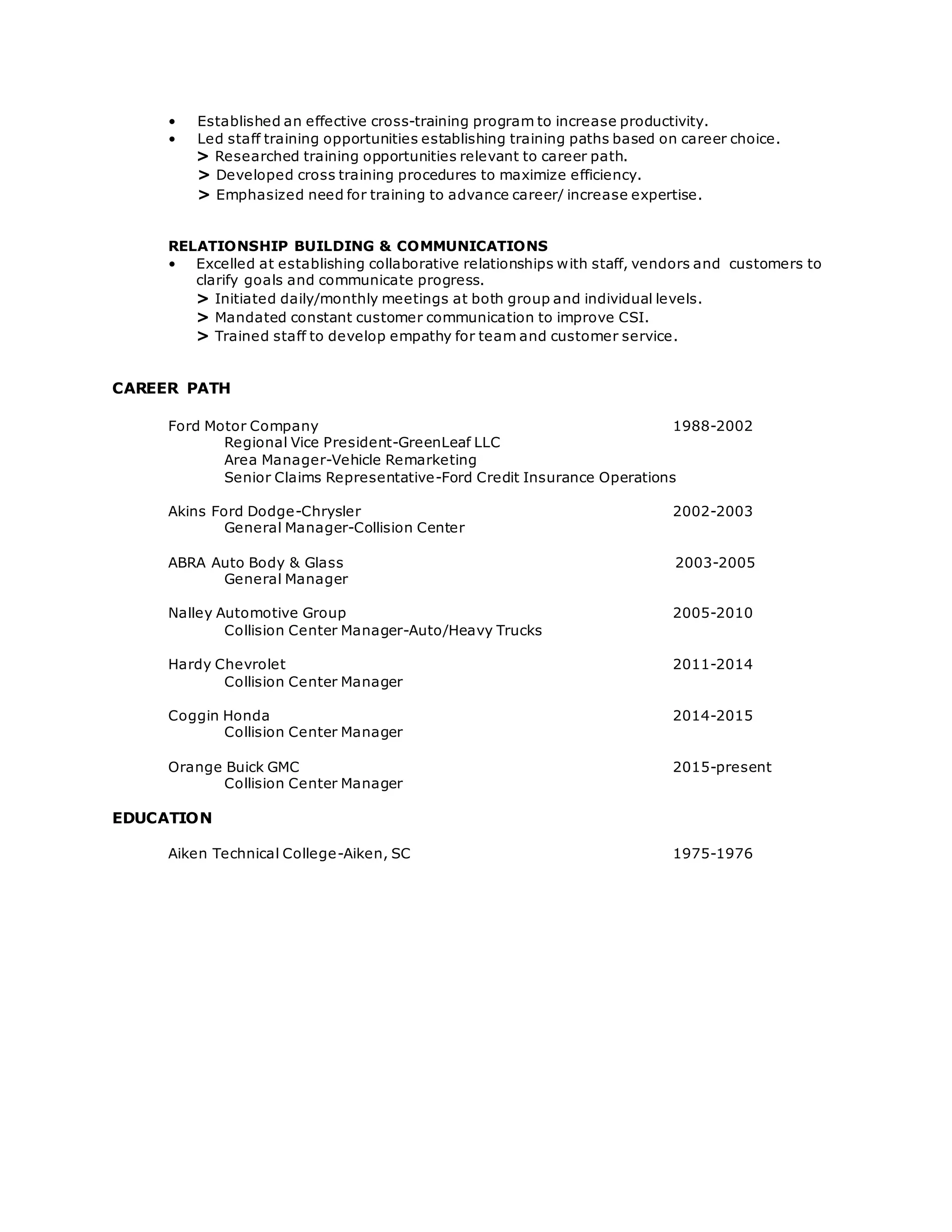 Ted Chance Resume | DOCX | Business Administration | Business
