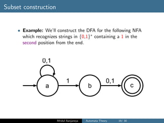 Graph representation of DFA’s Da | PDF