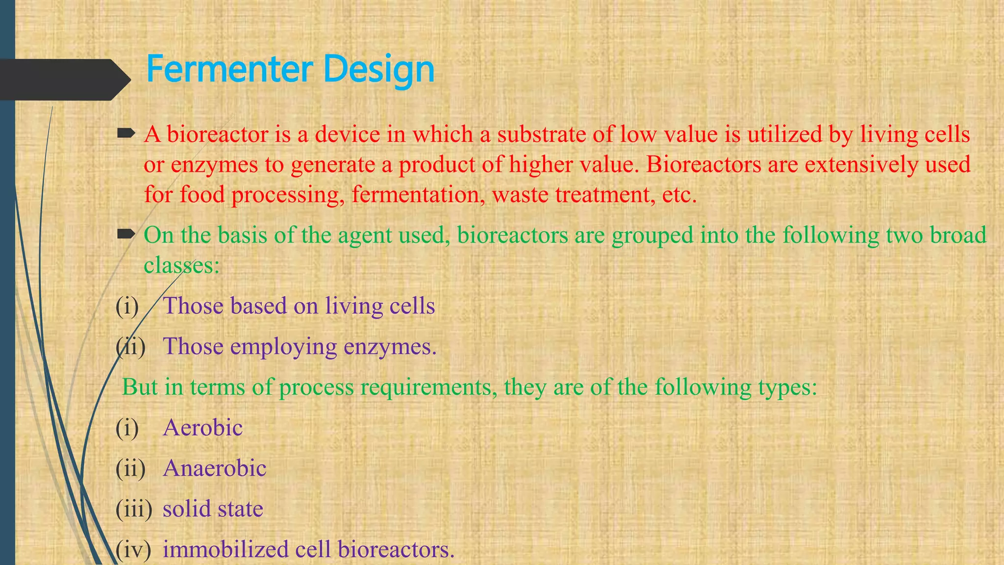Bioreactors (Fermenters) | PPTX