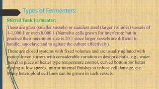 Bioreactors (Fermenters) | PPTX