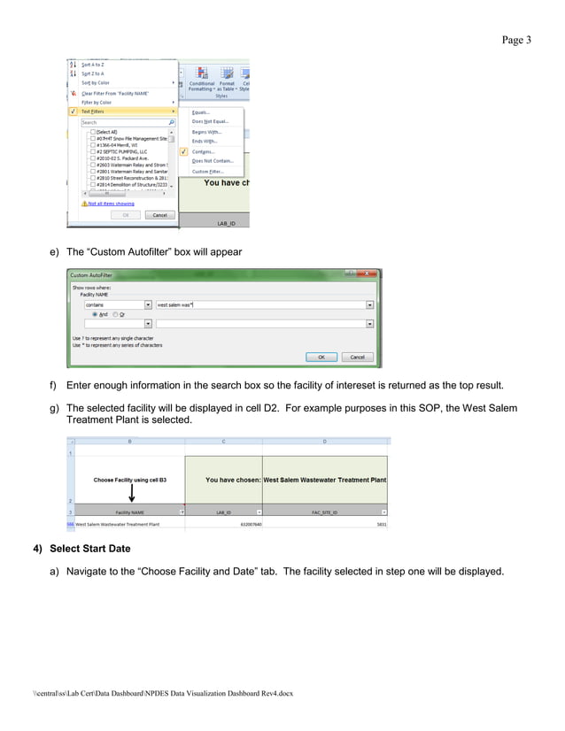 NPDES Data Visualization Dashboard Rev4 | PDF