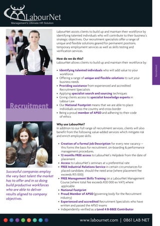 LabourNet Corporate Brochure | PDF