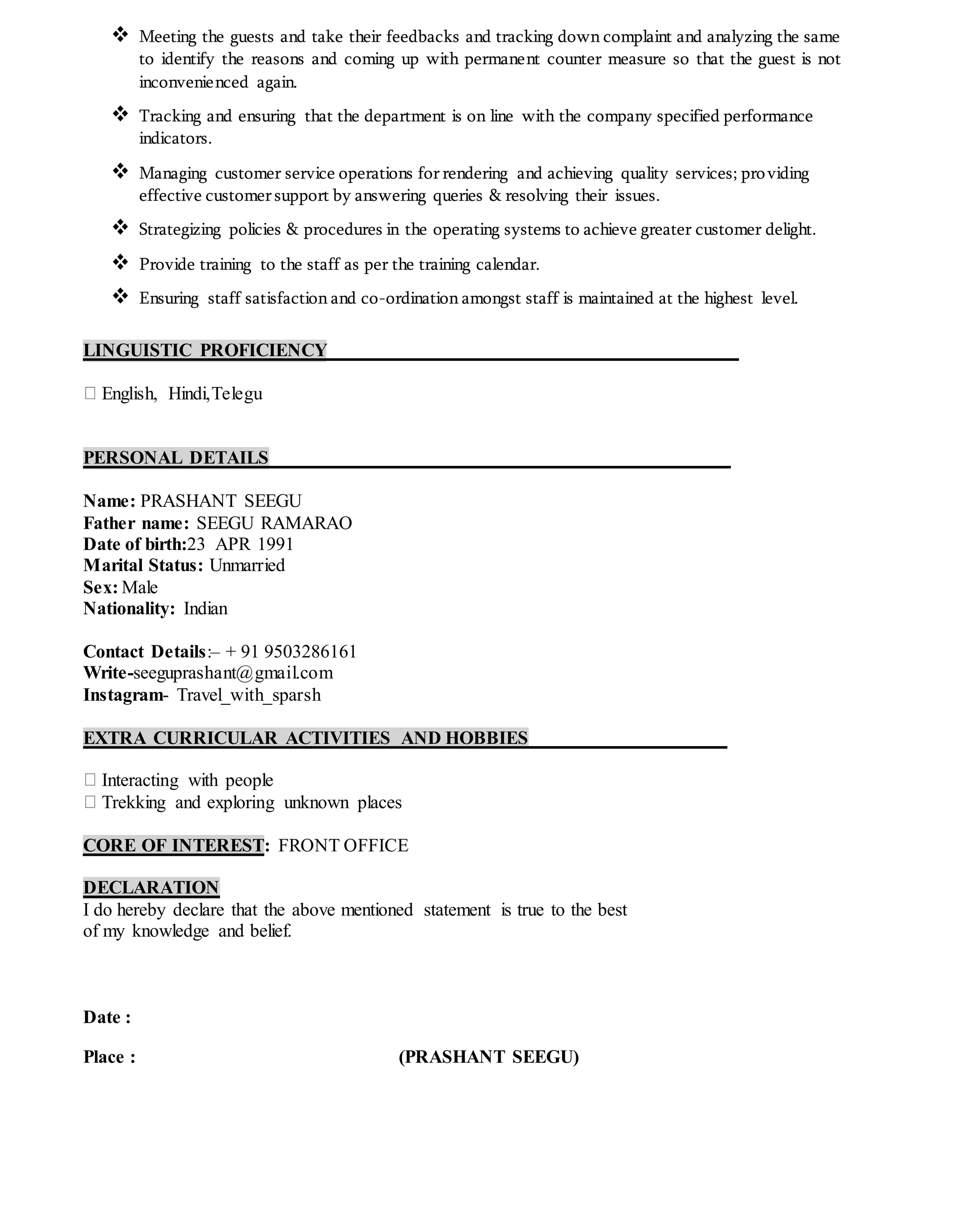 PRASHANT CURRICULLUM VITAE pdf | DOCX