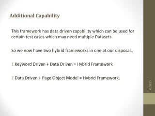 Hybrid Automation Framework Developement | PPT