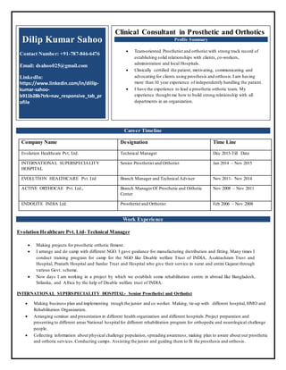 Dilip_Clinical_Consultant_Resume | DOCX | Physical Therapy | Wellness