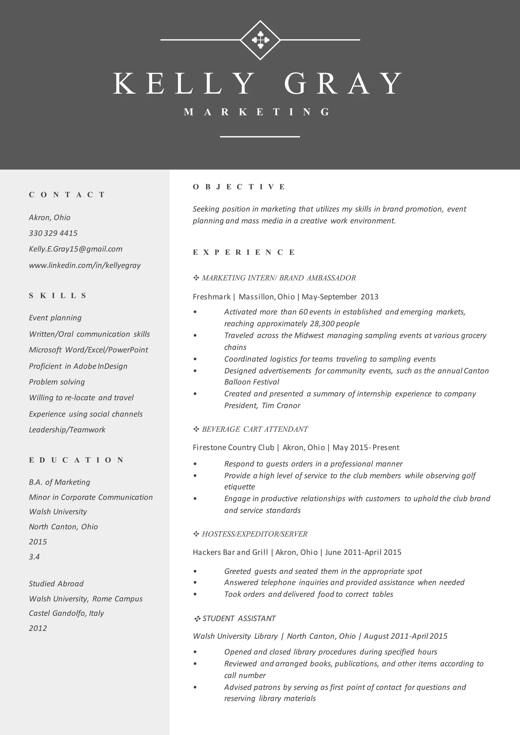 Kelly E. Gray Resume | DOCX