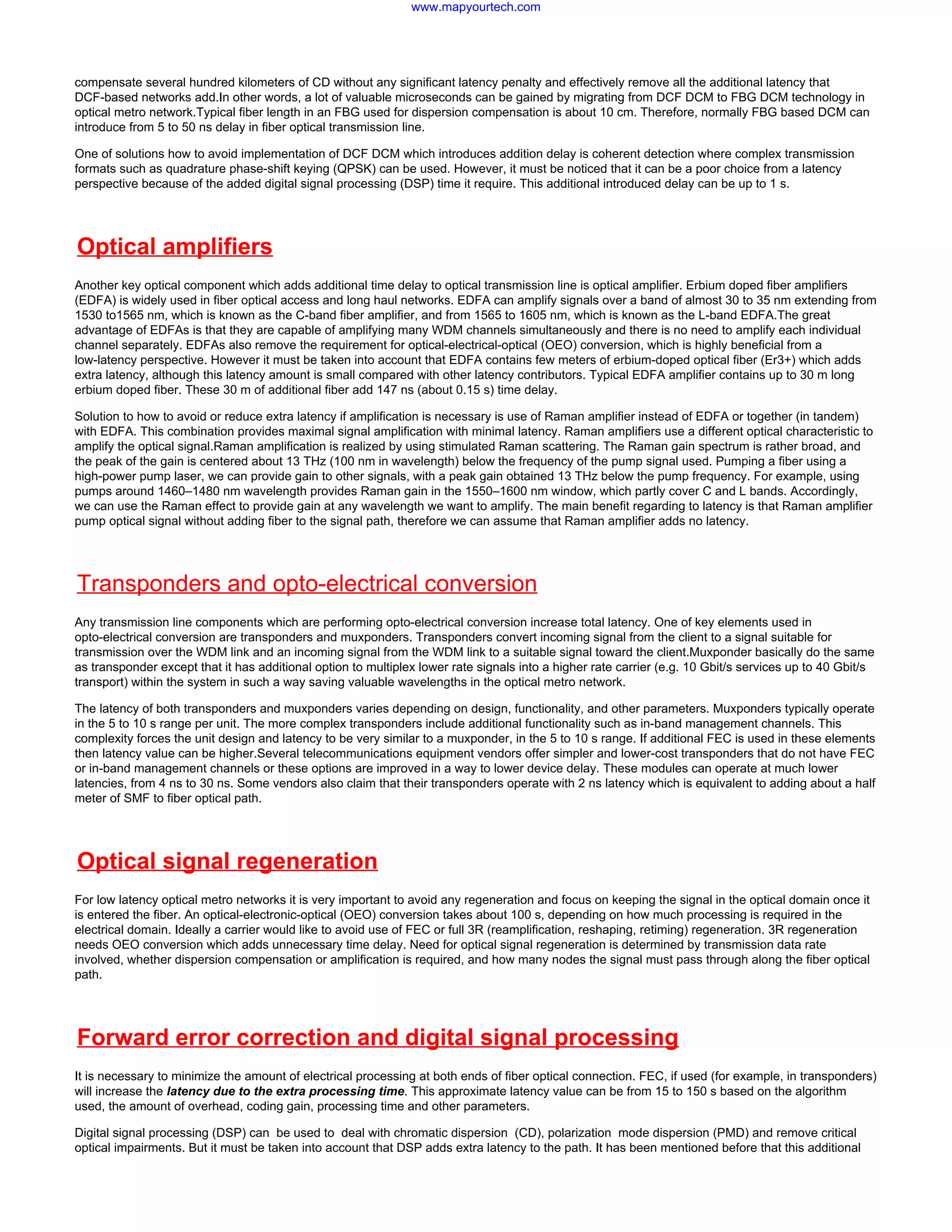 latencyin fiber optic networks | PDF | Computer Networking | Computing