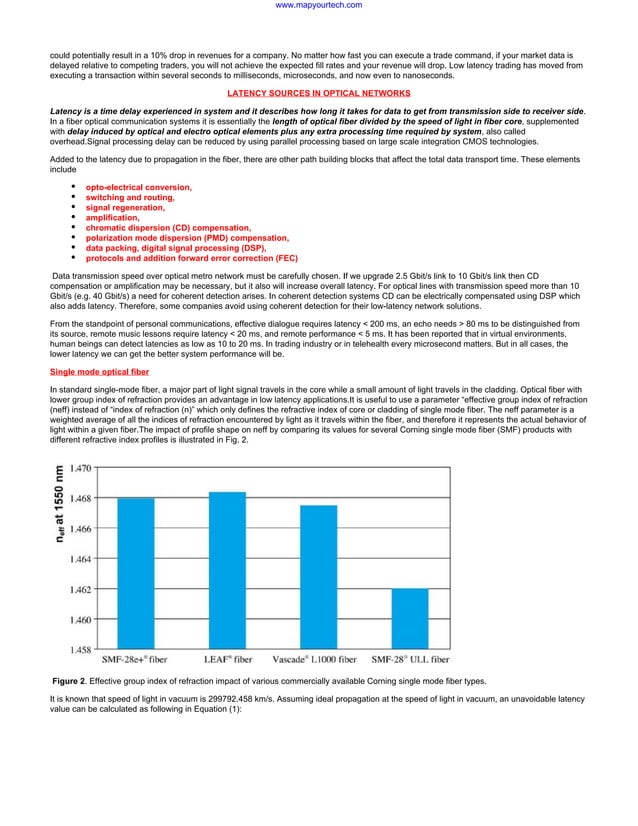 latencyin fiber optic networks | PDF | Computer Networking | Computing