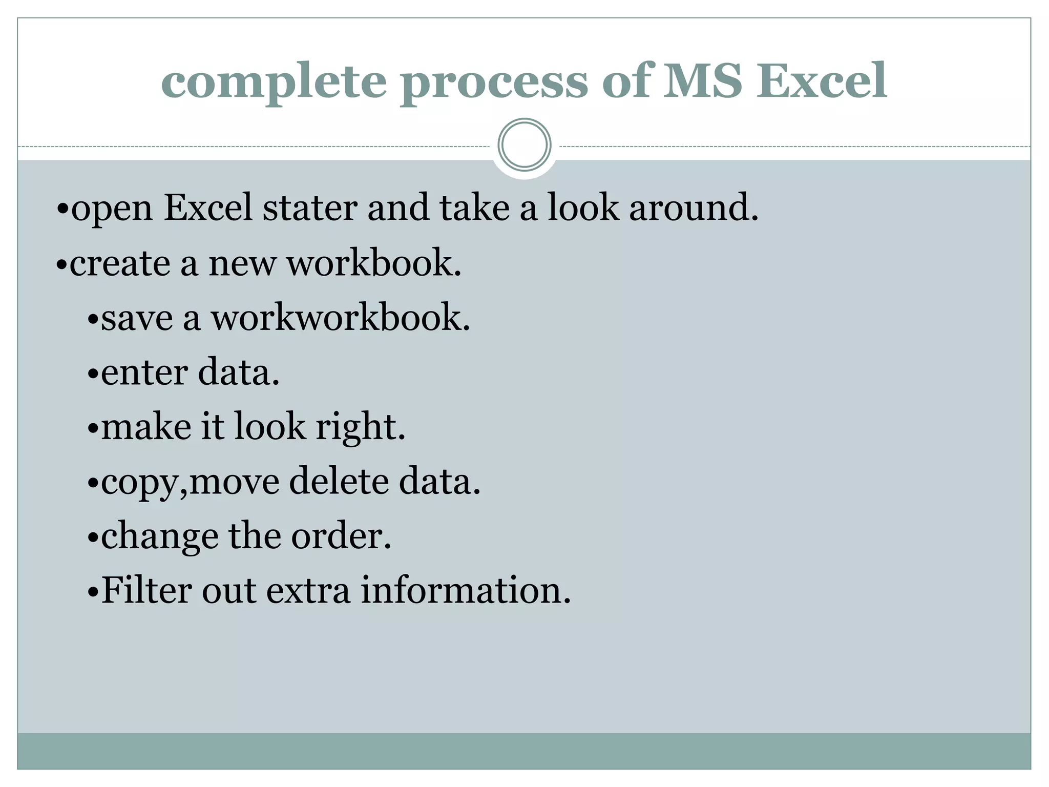 Ms excel | PPTX