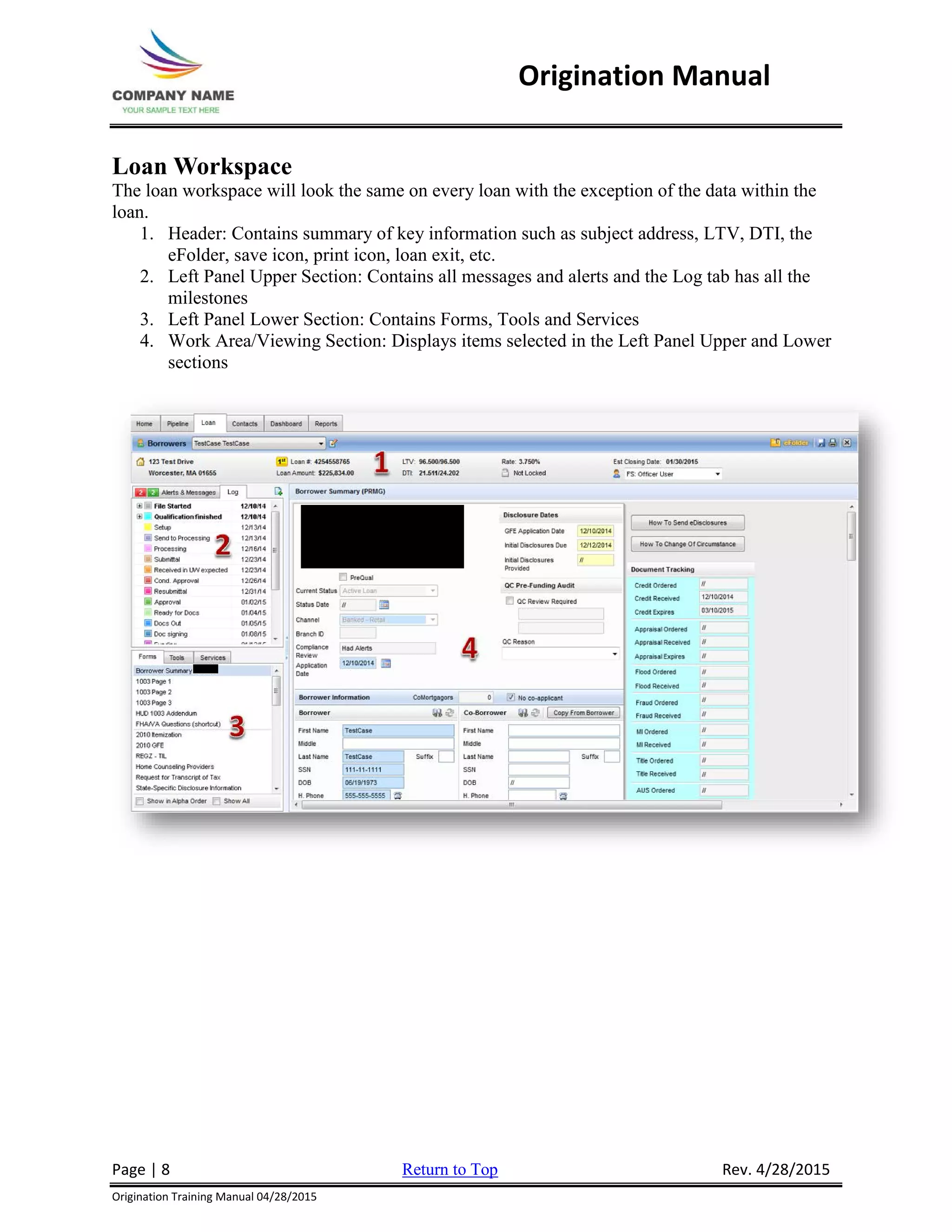 SAMPLE - Origination Manual | PDF