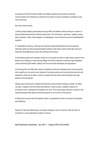 Andrew Legg`s CV | DOC