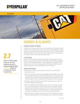 Caterpillar_Sustainability Report_2011 | PDF