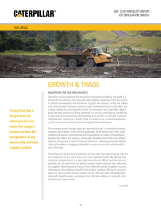 Caterpillar_Sustainability Report_2011 | PDF