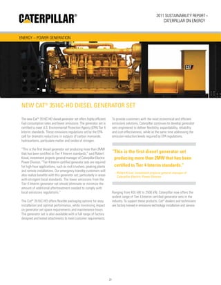Caterpillar_Sustainability Report_2011 | PDF