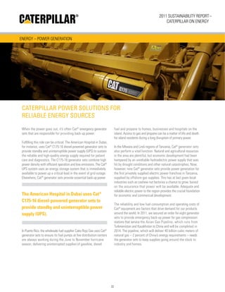Caterpillar_Sustainability Report_2011 | PDF