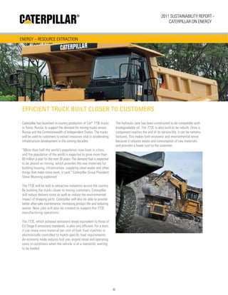 Caterpillar_Sustainability Report_2011 | PDF