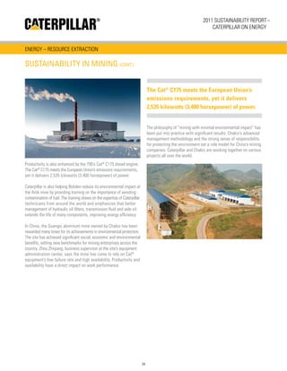 Caterpillar_Sustainability Report_2011 | PDF