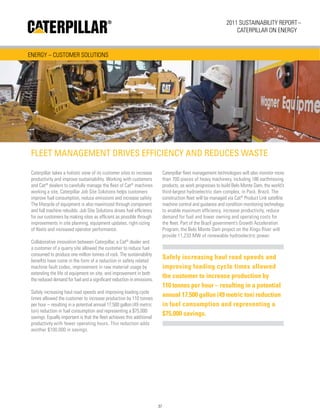 Caterpillar_Sustainability Report_2011 | PDF