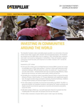 Caterpillar_Sustainability Report_2011 | PDF
