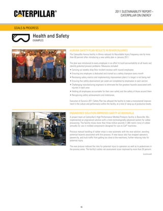 Caterpillar_Sustainability Report_2011 | PDF