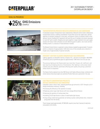 Caterpillar_Sustainability Report_2011 | PDF