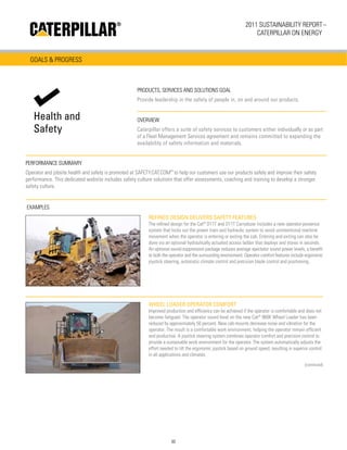 Caterpillar_Sustainability Report_2011 | PDF