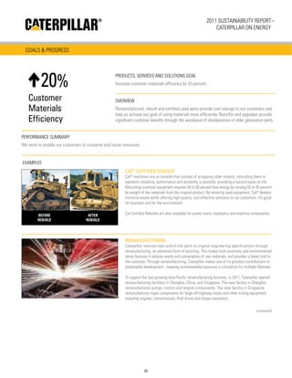 Caterpillar_Sustainability Report_2011 | PDF