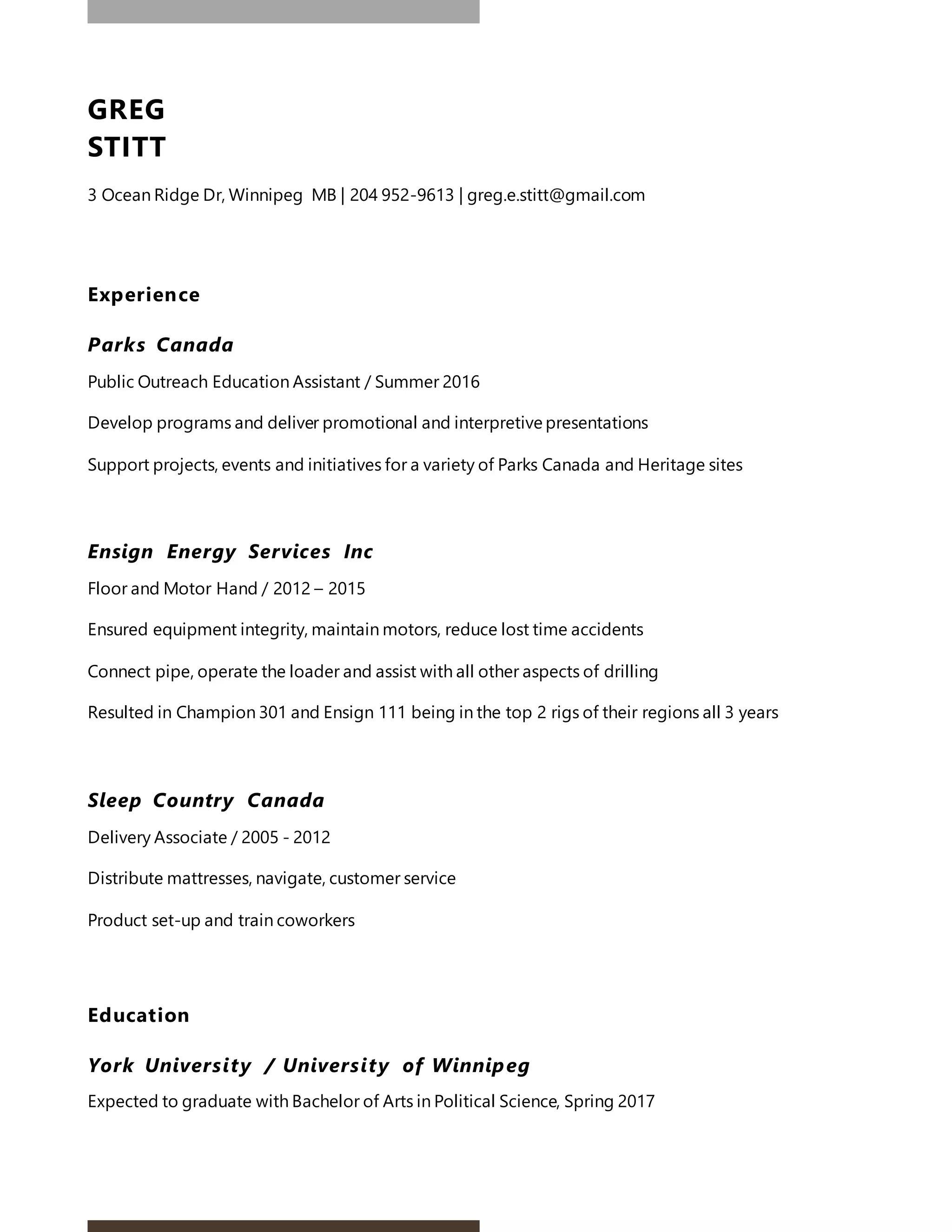 Greg Stitt Resume | DOCX