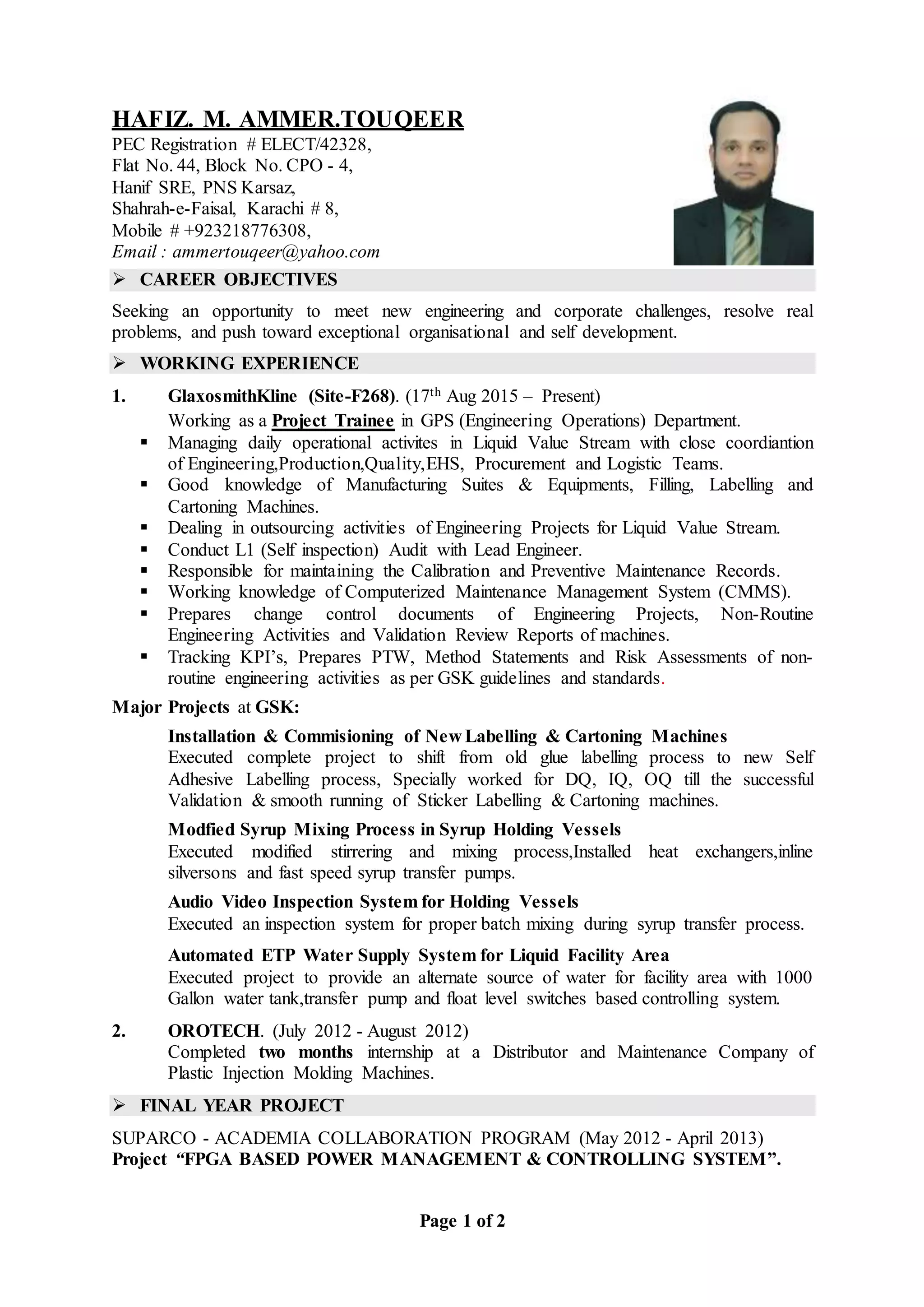 Hafiz M Ammer Touqeer_CV | DOCX