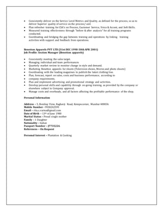 Ritu Varma - CV | DOCX | Business Administration | Business