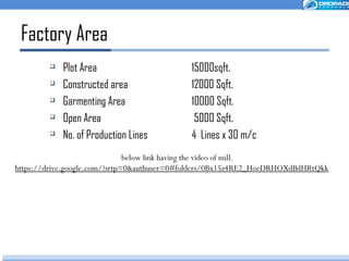 FACTORY PROFILE DROPADI APPARELS | PPT
