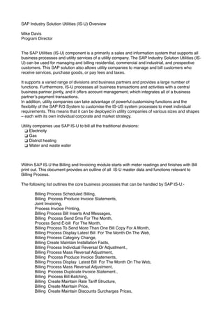 SAP IS-U | PDF