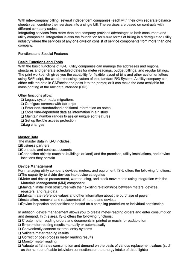 SAP IS-U | PDF | Business Utilities | Business