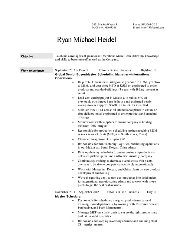Ryan Heidel Resume 2 | DOCX