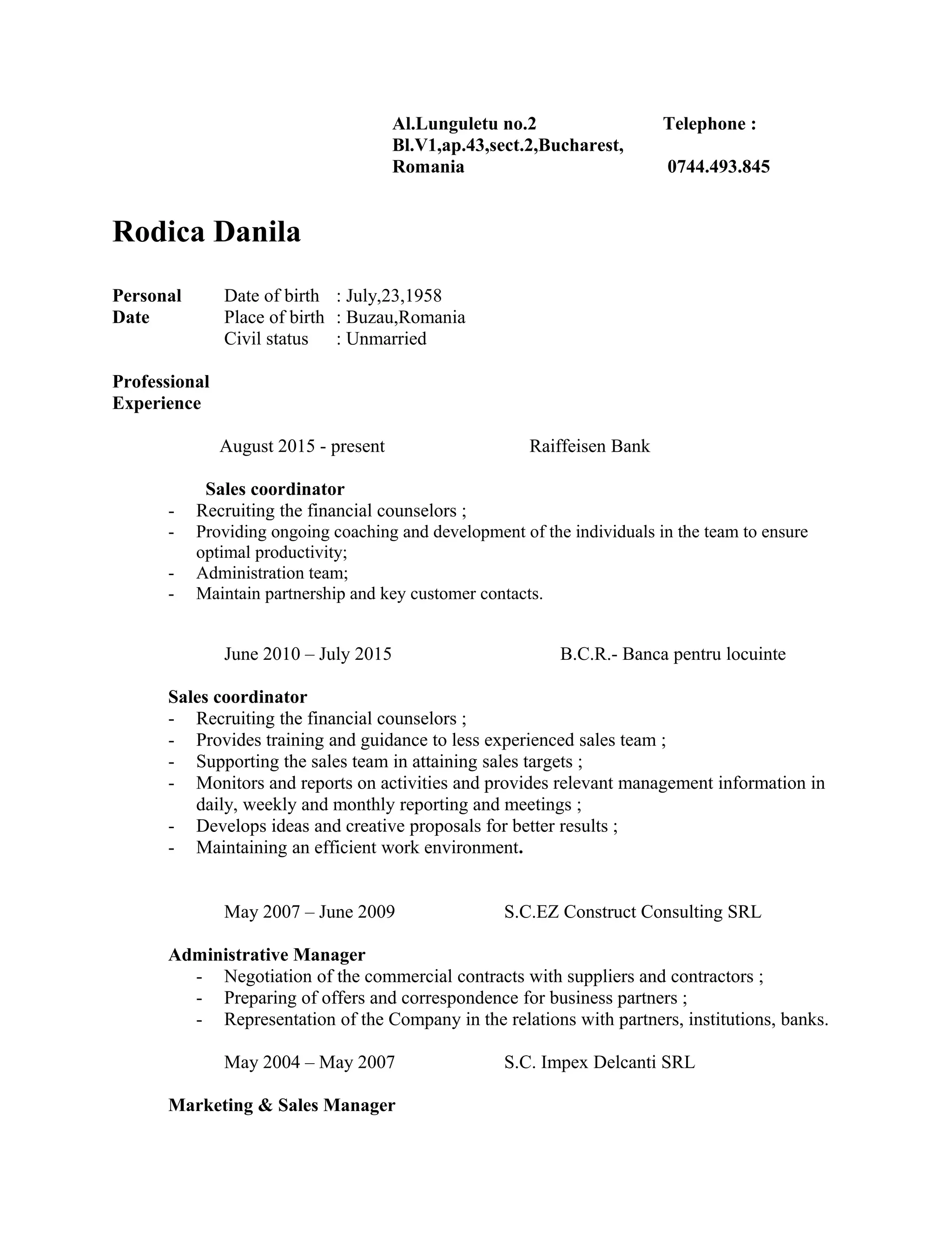 cv Rodica Danila | DOC