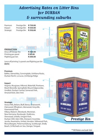 OUTDOOR ADVERTISING BROCHURE AND RATE CARD | PDF