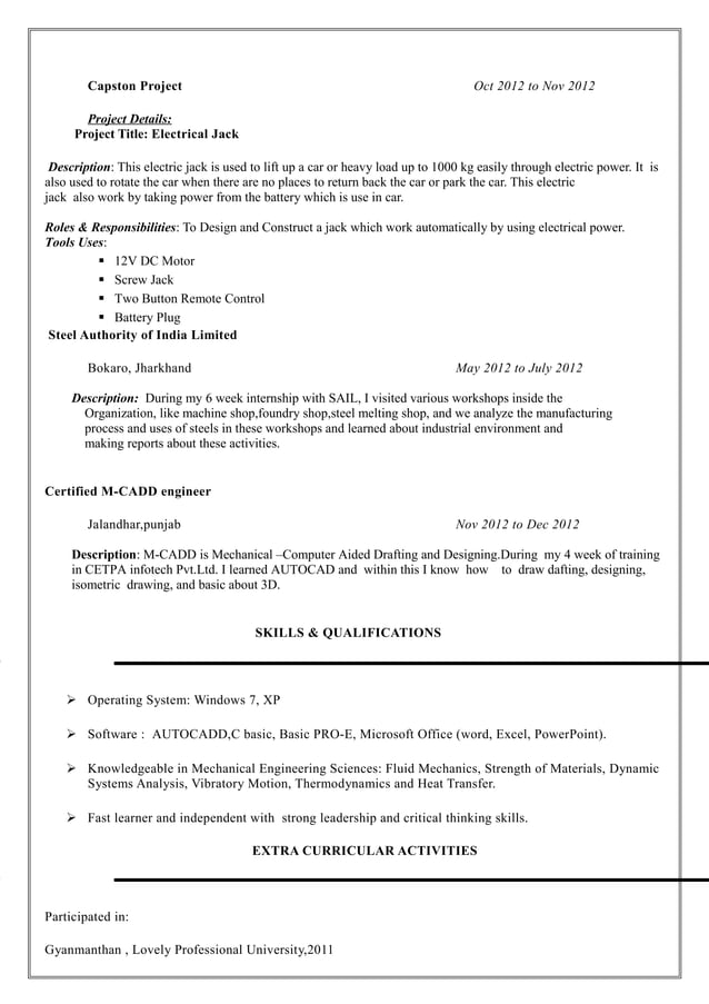 saddam resume | PDF