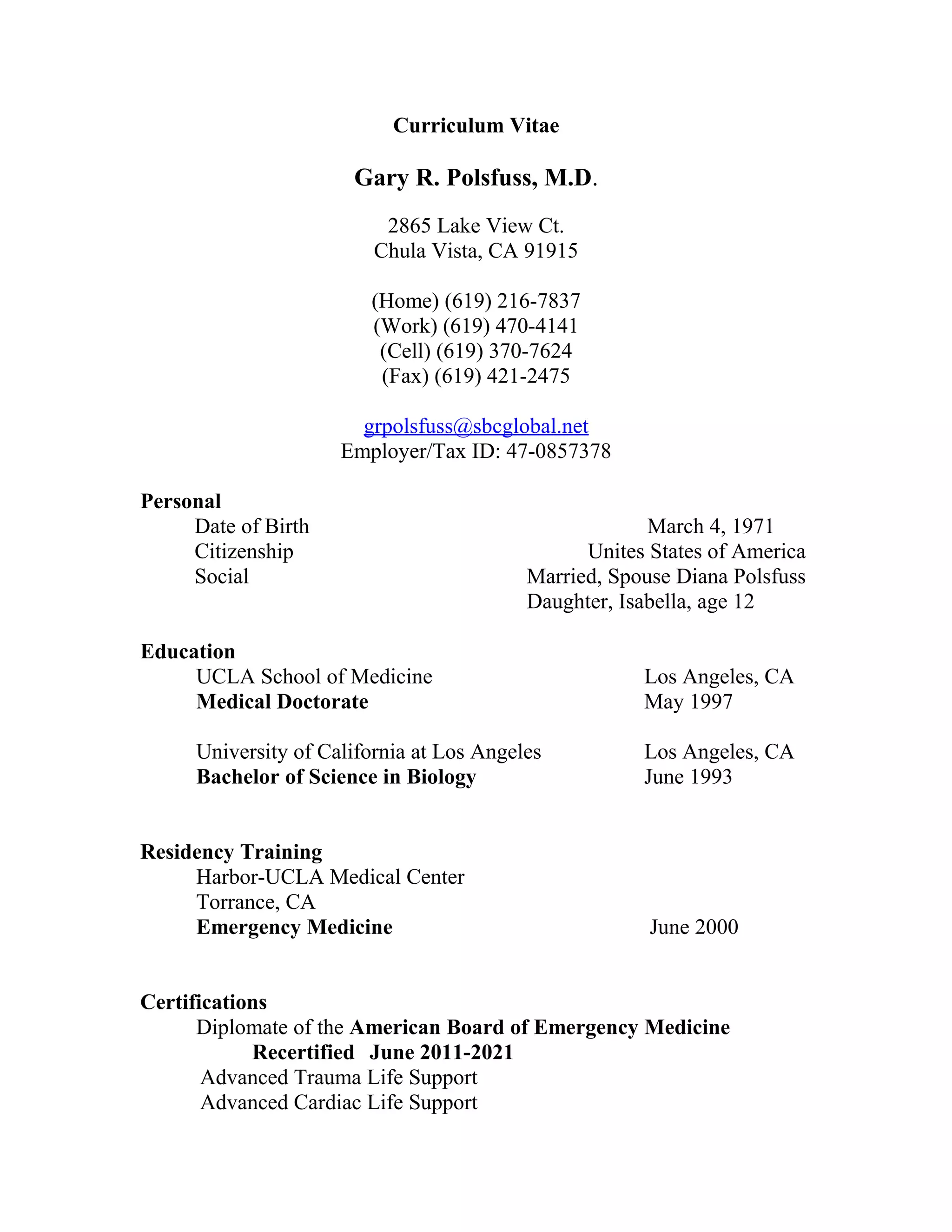 Curriculum Vitae | PDF