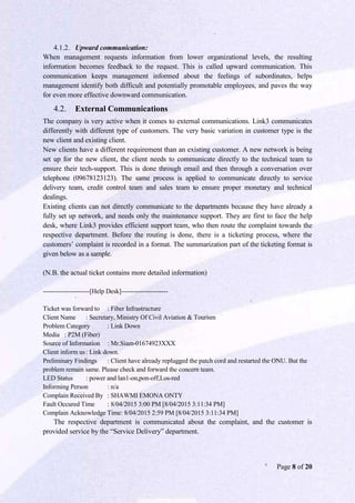 Organizational Behavioral practice in Link3 technologies ltd | PDF