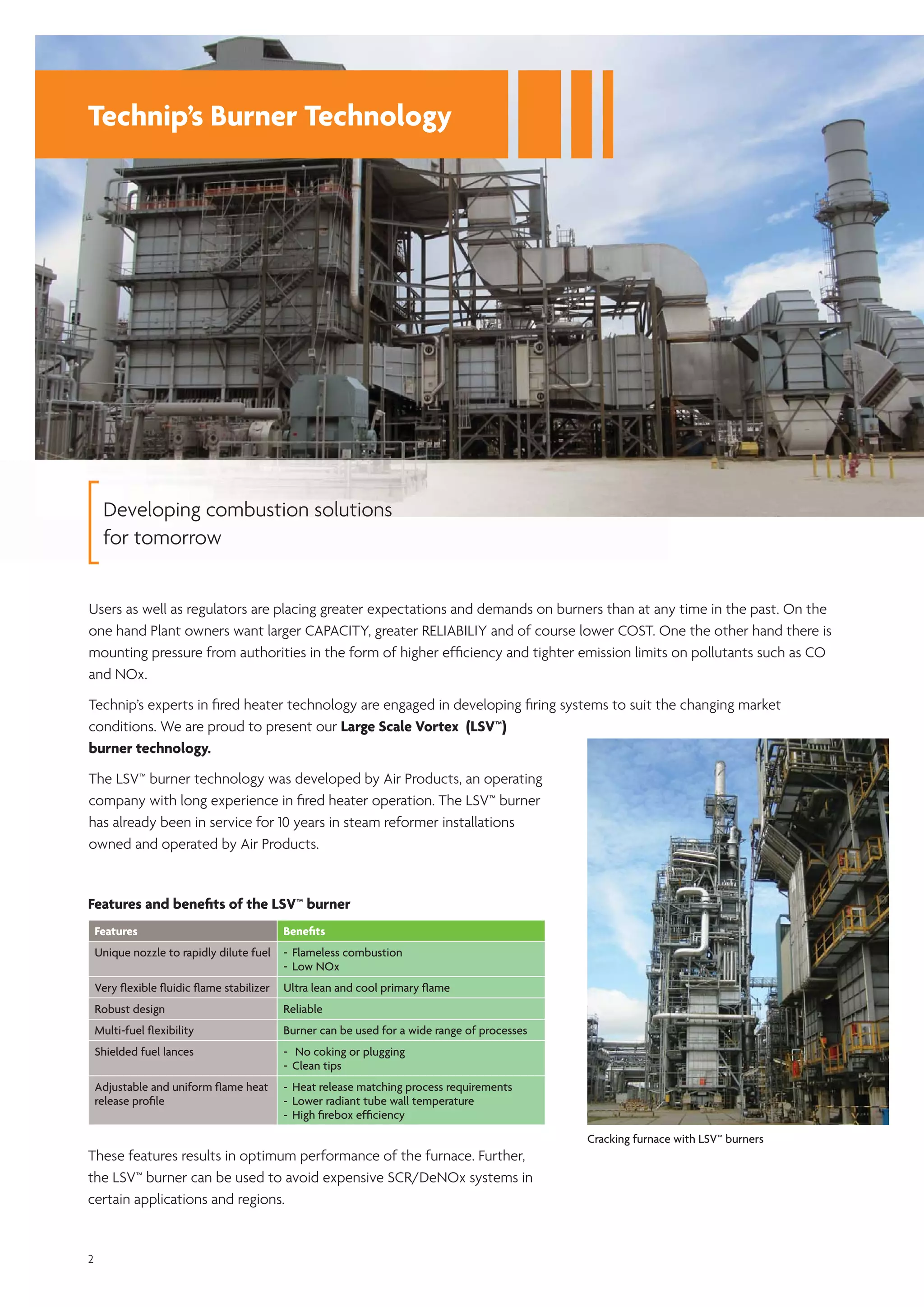 Technip Large Scale Vortex™ Burner Flyer V06-09-2013 | PDF | Manufacturing Industry | Industries