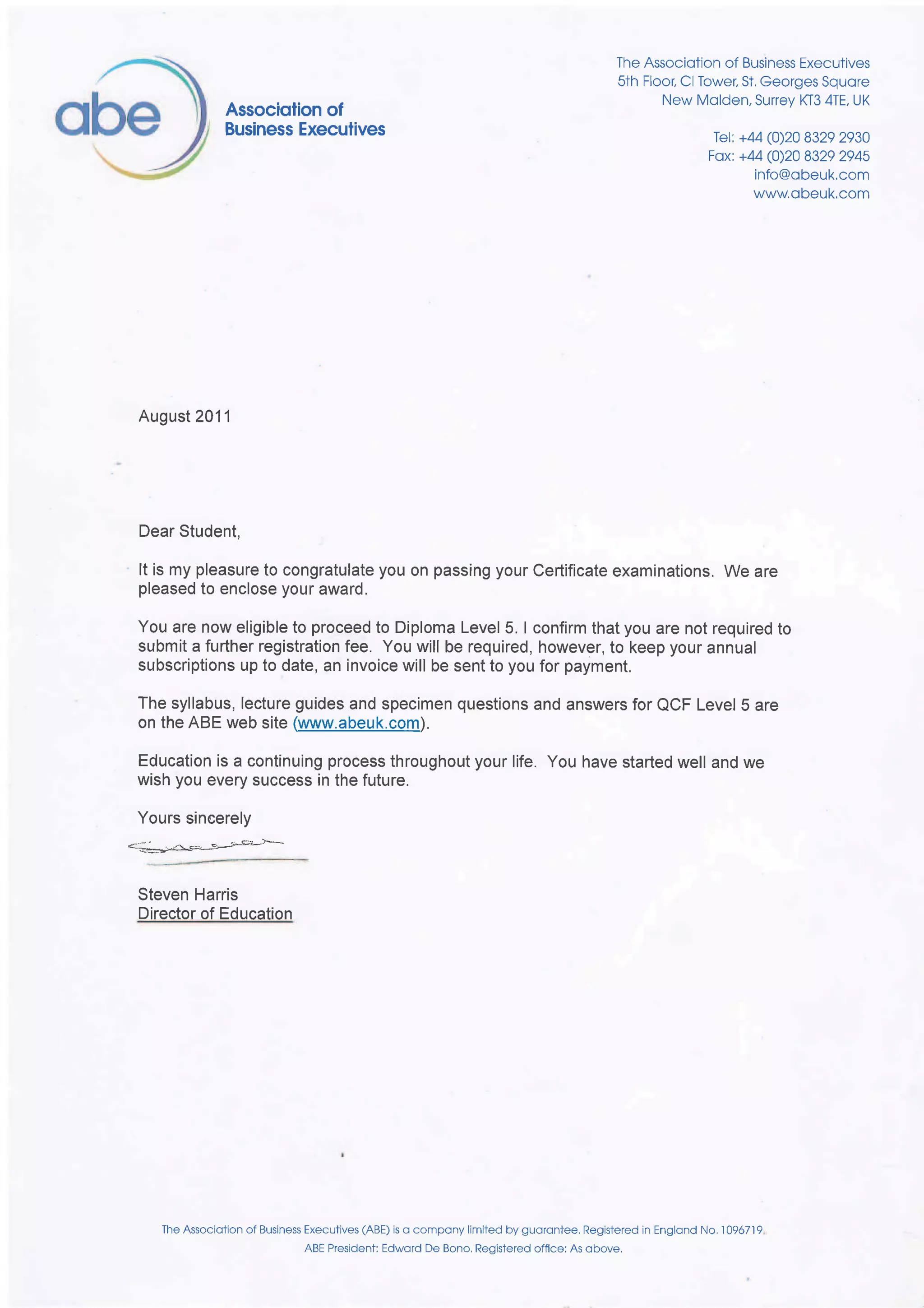 abe certificate | PDF