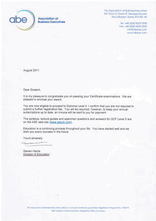 abe certificate | PDF