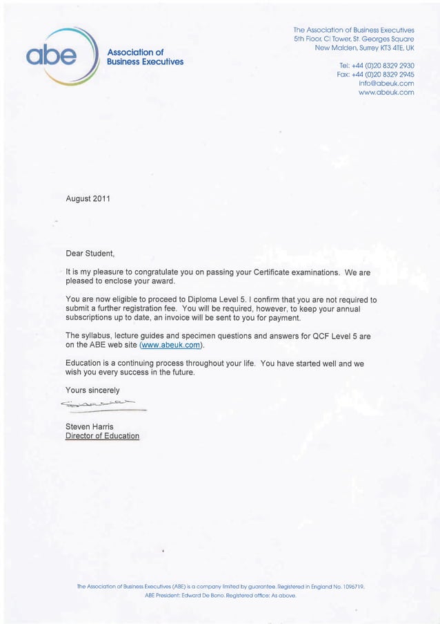 abe certificate | PDF
