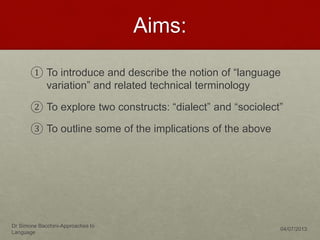 DialectsAndSociolects | PPT