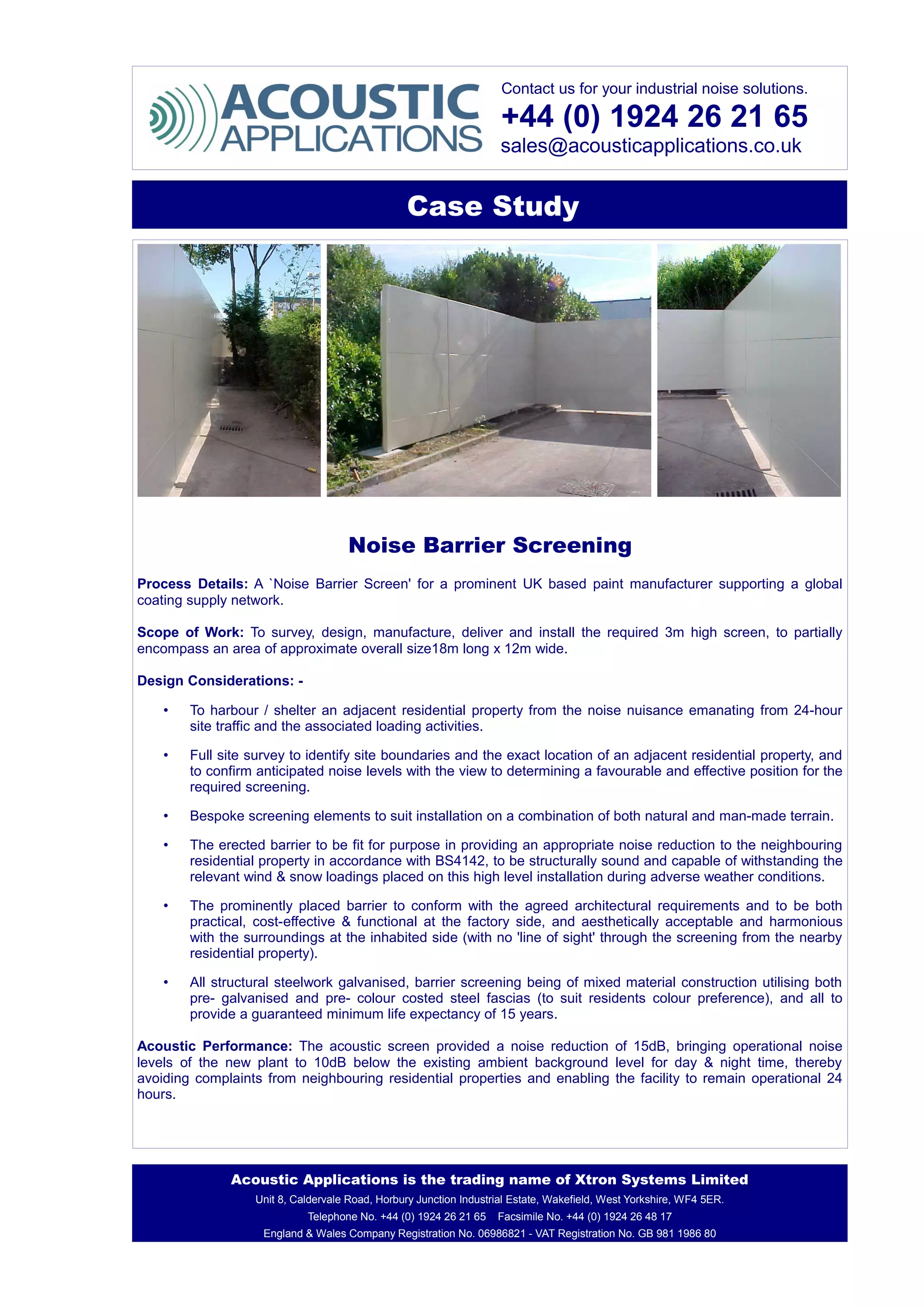 C4359 Case Study - Noise Barrier Screening | PDF