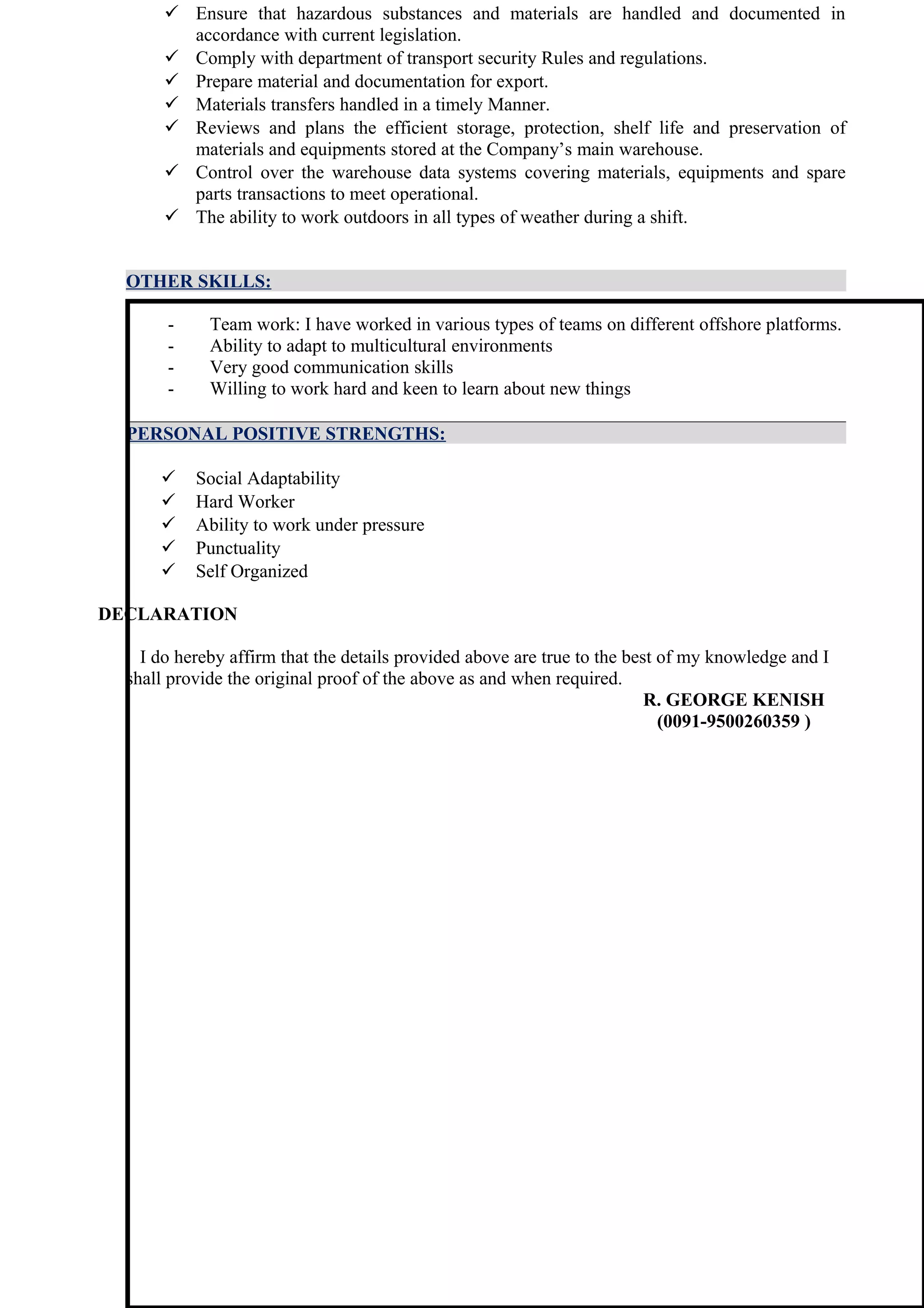 GEORGE_KENISH_CV 2016 | PDF